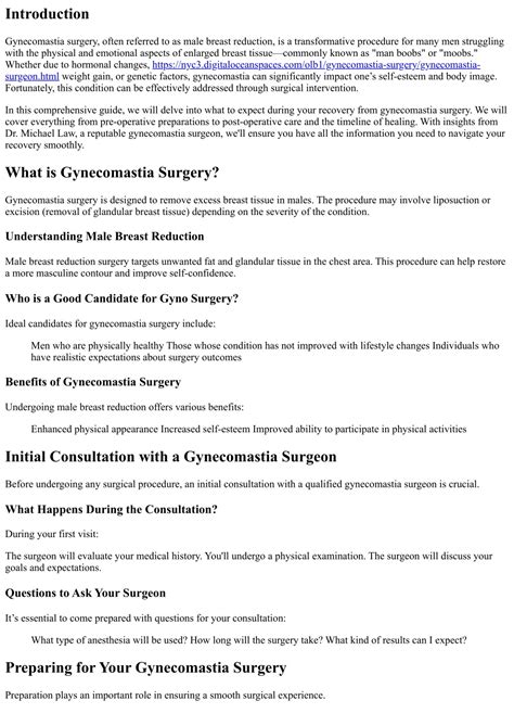 Ppt What To Expect During Your Recovery From Gynecomastia Surgery