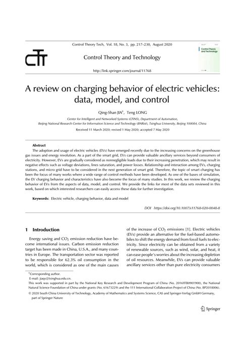 pdf a review on charging behavior of electric vehicles data model