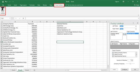 How to Match Names in Excel Where Spelling Errors Using Fuzzy Lookup