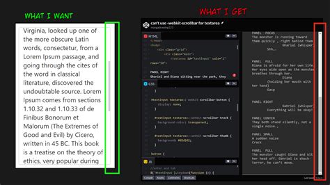 Why I Cant Use The Webkit Scrollbar For My Textarea To Customized The Scrollbar Codepen