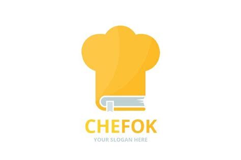 Vector Book And Chef Hat Logo Combination Kitchen And Market Symbol Or