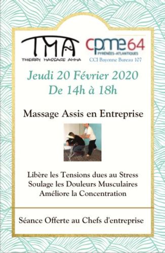 Les journées bien être de la CPME64 MASSAGE ASSIS EN ENTREPRISE CPME 64
