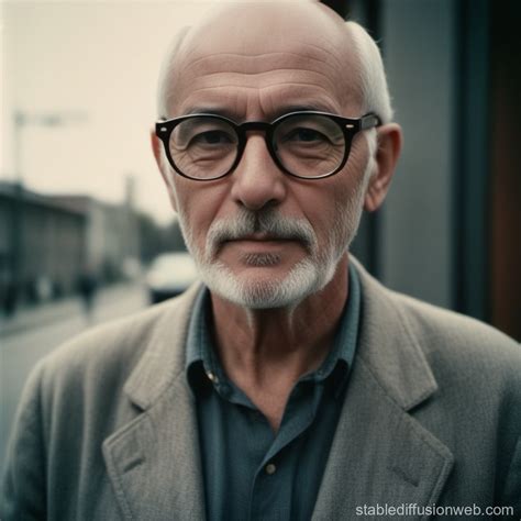 Elderly Man With Glasses Stable Diffusion Online