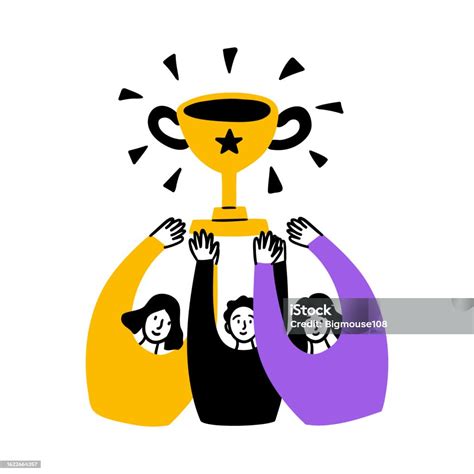 Cartoon Color Teamwork Concept With Characters People Vector向量圖形及更多1號圖片
