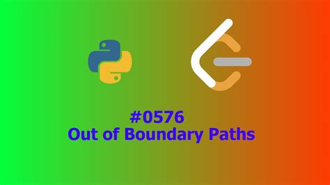 No Sound Leetcode 576 Out Of Boundary Paths Youtube
