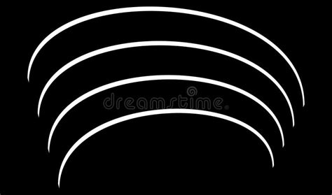 Bent Abstract Curved Lines Stripes Element Stock Vector Illustration