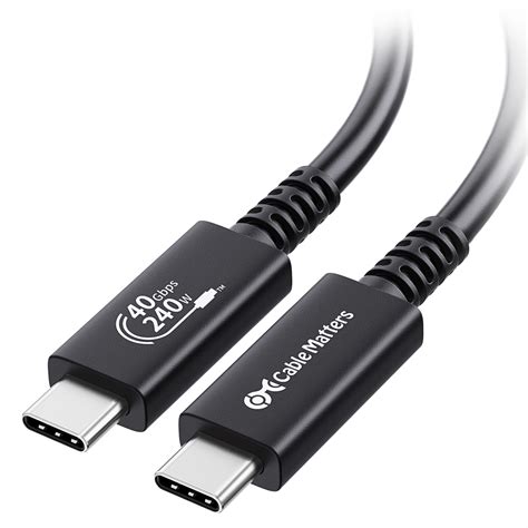 Cable Matters Intel Certified 40gbps Thunderbolt 4 Cable 08m With 8k