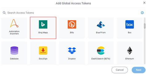 Access Token For Bing Maps