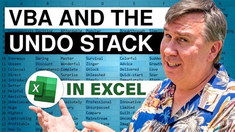 Excel Not Every Macro Clears Undo Episode 1904 Youtube