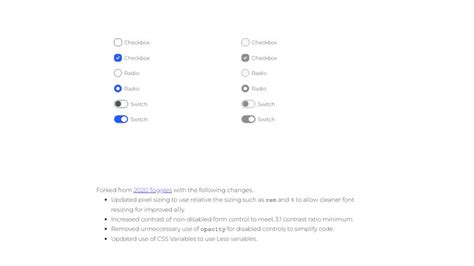 Accessible Custom Styled Checkbox Radio Button And Switch