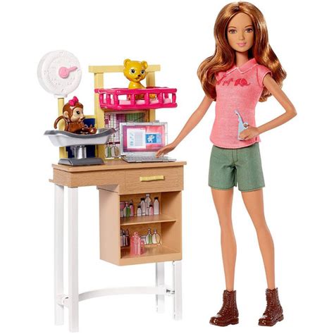 Игровой набор с куклой Барби Ветеринар Barbie Dvg11 купить с