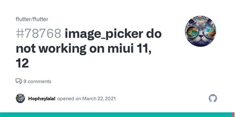 Image Picker Do Not Working On Miui Issue Flutter Flutter GitHub