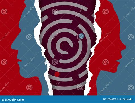 Couple Divorcé Labyrinthe Recherche Compromis Dans La Relation