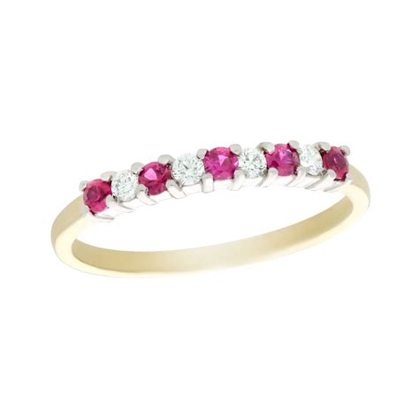 18ct Yellow Gold Ruby And Diamond Eternity Ring Jamieson And Carry