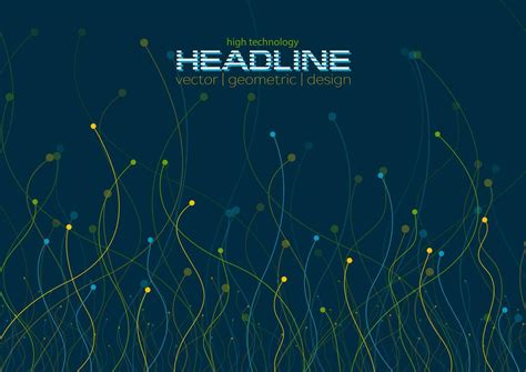 Colorful Wavy Lines Circuit Board Connection Background 26178102 Vector Art At Vecteezy