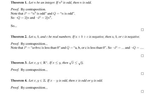 Solved Theorem 1 Let N Be An Integer If N Is Odd Then N