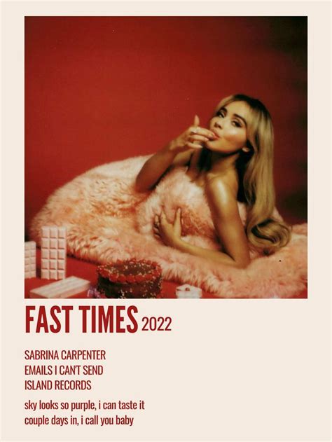 Fast Times Sabrina Carpenter Sabrina Carpenter Songs Sabrina