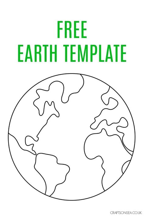 Earth Template {free Printable Pdf} Earth Day Crafts Earth Craft