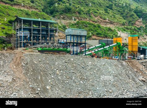 August 30th 2023 Himachal Pradesh India Heavy Machinery At A Hydro
