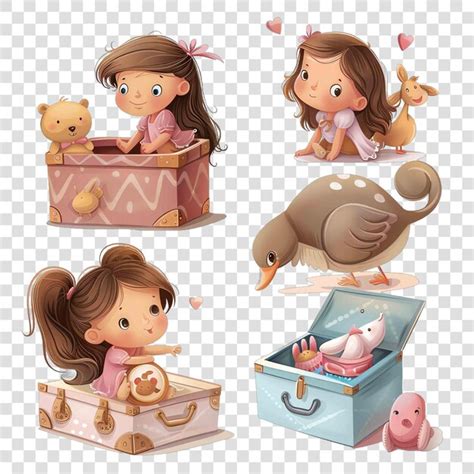 Cute Pastel Creche Meninas Caixa De Brinquedo Acuarela Creche Fundo