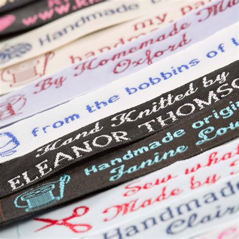 250 Personalized Sewing Labels 12 Wide 100 Woven Etsy