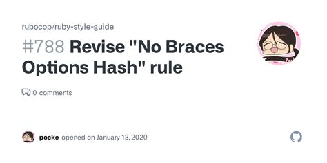 Revise No Braces Options Hash Rule · Issue 788 · Rubocopruby Style