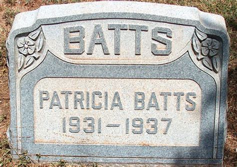 Patricia Batts 1931 1937 Mémorial Find A Grave