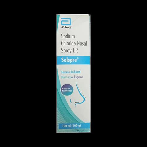 Solspre Isotonic Nasal Spray With Sodium Chloride For Daily Nasal