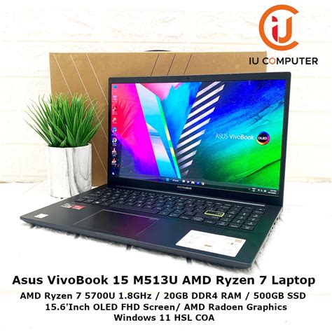 Asus Vivobook 15 M513u Amd Ryzen 7 5700u 20gb Ram 500gb Ssd Used Laptop