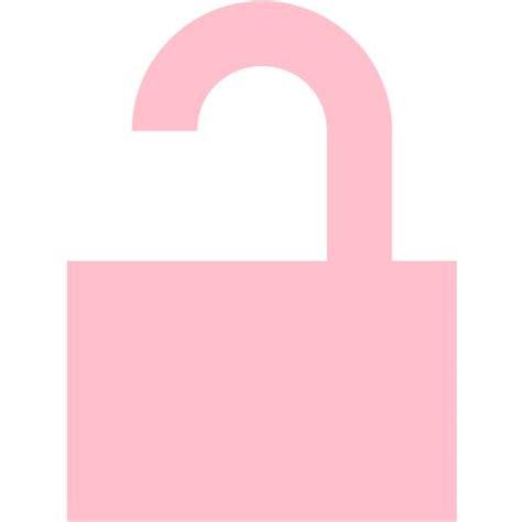 Pink Lock Unlocked Icon Free Pink Lock Icons