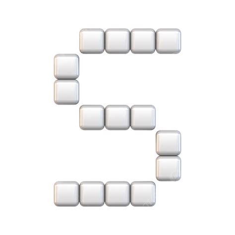 白色立方體像素字型字母 S 3d 方形軟 反射 像素 数字的png去背圖片素材免費下載，免摳圖設計圖案下載 Pngtree