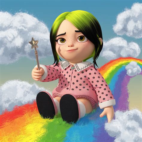 Ideogram Prompt Billie Eilish 3d Image Cute Girl In Th