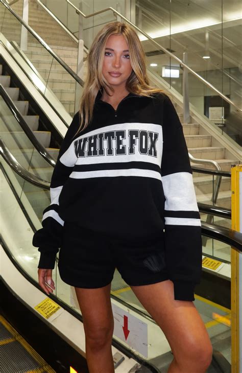 Decade Classics Varsity Zip Front Sweater Blackgrey Marle White Fox