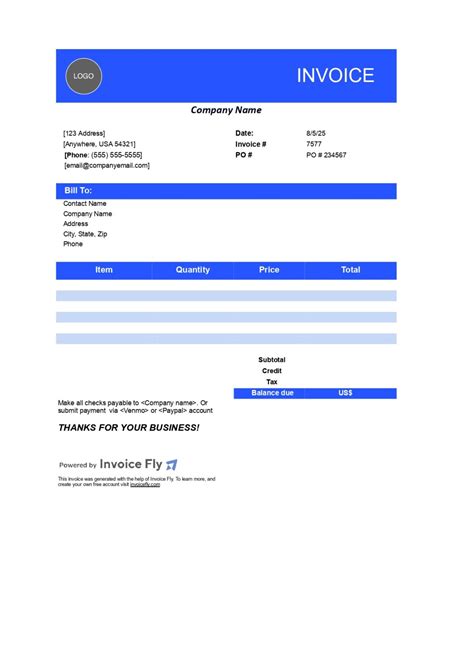 Free Invoice Template Excel Xlsx Download Free Invoice Fly Free Invoice Template Excel Xlsx Download Free Invoice Fly