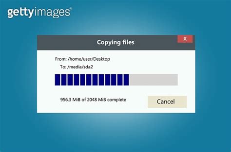 Progress bar of file copying 이미지 937833432 게티이미지뱅크