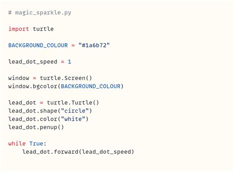 A Touch Of Randomness Makes The Magic Sparkle • A Python `turtle` Animation