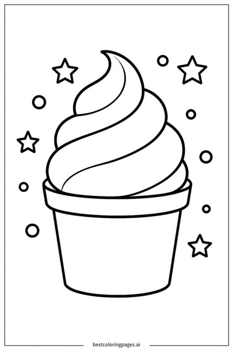 28장의 아이스크림 색칠공부（무료 Pdf 및 Png 인쇄용）