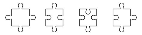 Puzzle Pieces Fit Line Icon Set Jigsaw Game Matching Complete Logic Solution Linear Pictogram