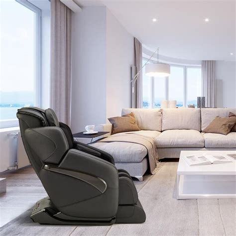 Inner Balance Wellness Jin Blackmodern Matte Faux Leather Upholstered