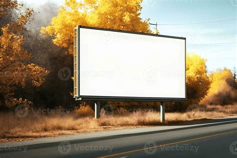 Content Large Blank Outdoor Billboard Template With White Copy Space
