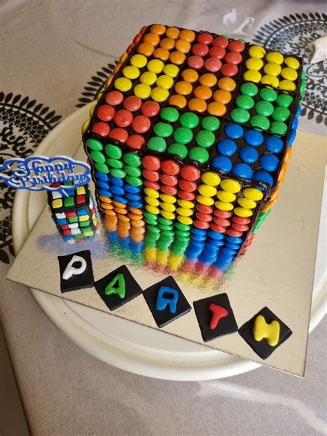 Rubiks Cube Cake For Thematic Birthday Parties