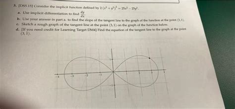 solved 3 [ds5 15] consider the implicit function defined by