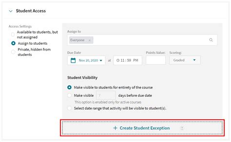 Achieve Allow Late Submissions Of An Assignment Due Date Exceptions