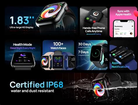 Itel Isw Smart Watch Inch Ips Ip Black