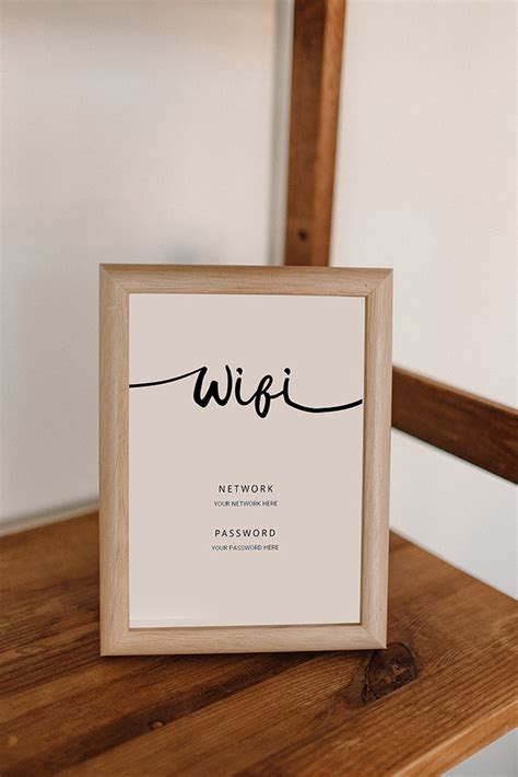 Wifi Password Template — Arquiflash