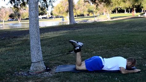 Resistance Band Hamstring Curl YouTube