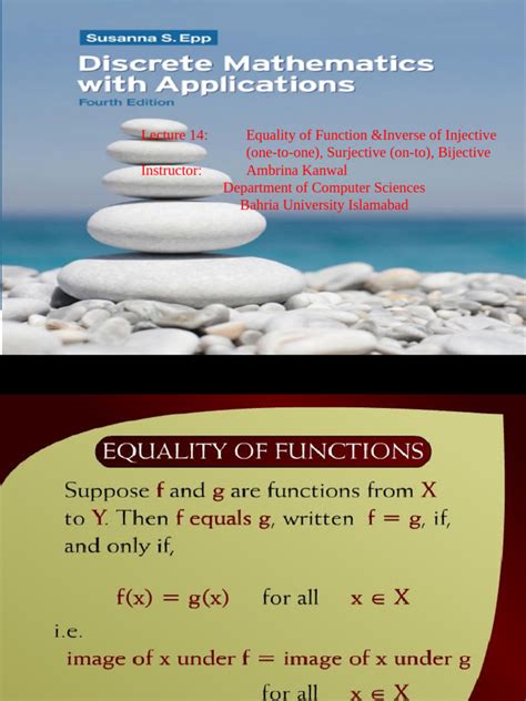 Lecture 14 Equality Of Function And Inverse Of Injective One To One