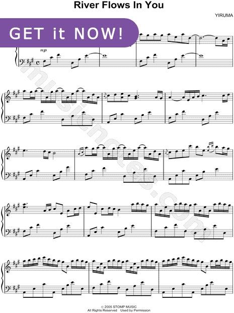 Yiruma River Flows In You Piano Sheet Music River Flows In You Yiruma