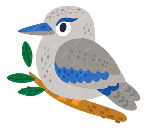 Premium Vector Kookaburra Bird Character Cute Exotic Australian Fauna