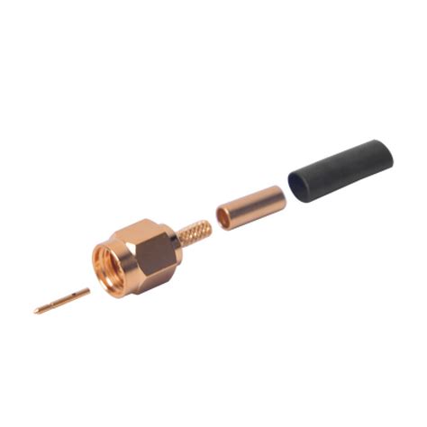 Conector Sma Macho De Anillo Plegable Para Cables Rg174u 8216 Oro Oro
